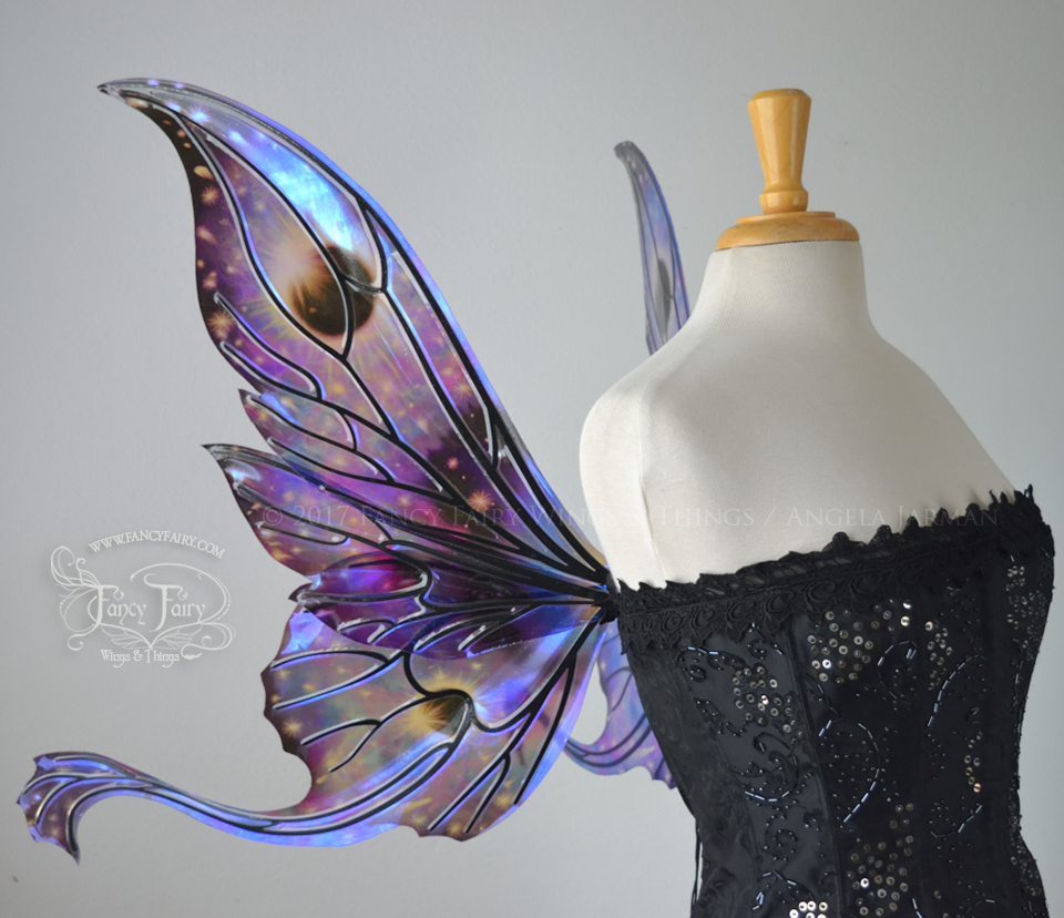 Guinevere Iridescent Fairy Wings in Eclipse – Fancy Fairy Wings & Things